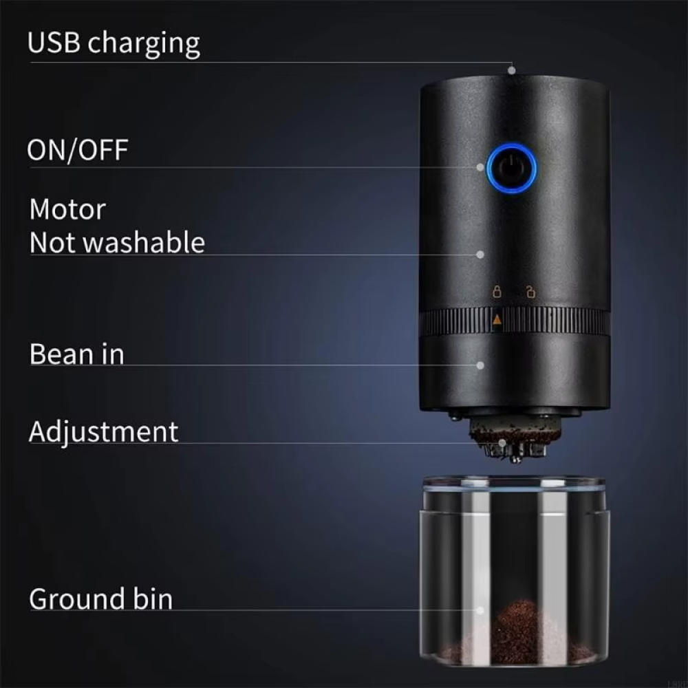 One Two Cups Penggiling Kopi Elektrik Portable Coffee Grinder 2000mAh ...