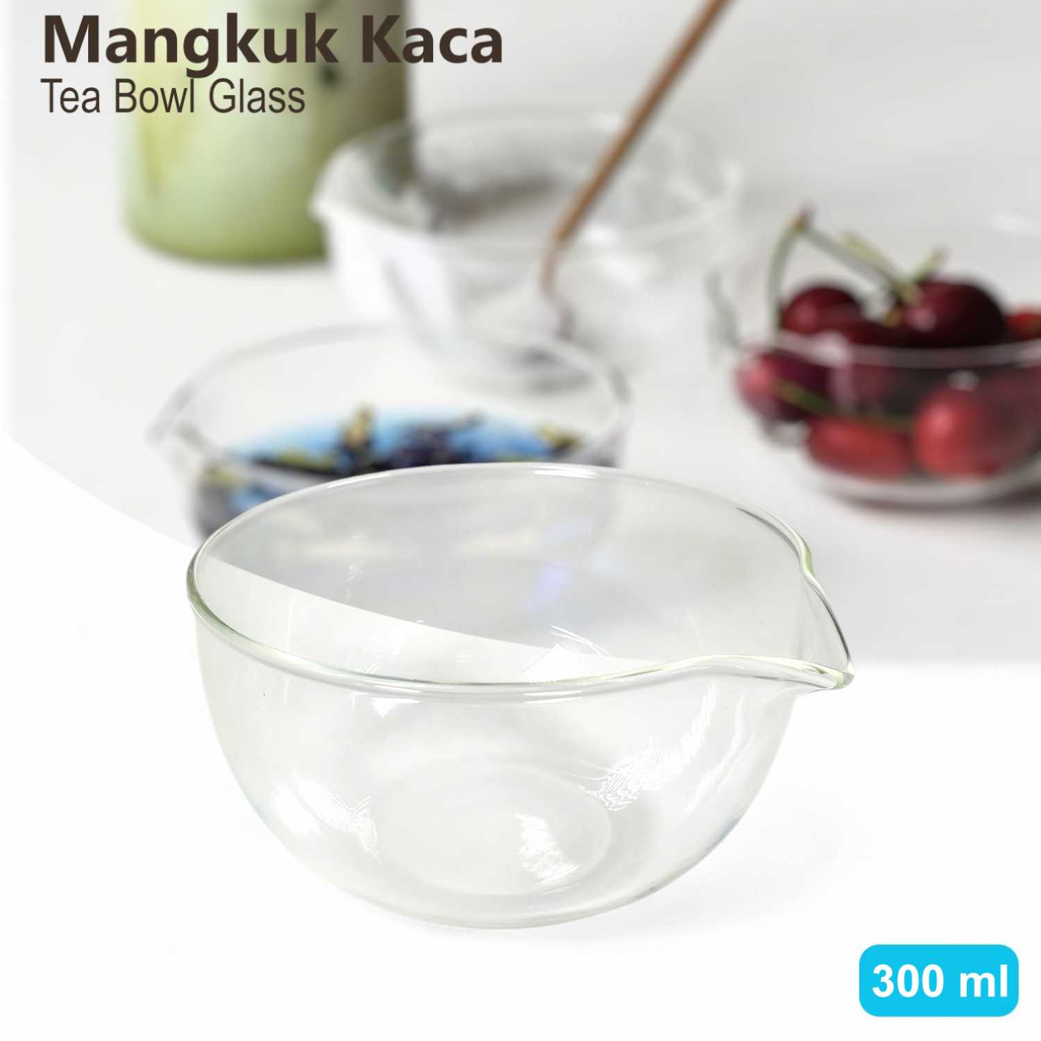 One Two Cups Mangkuk Teh Chawan Kaca Transparent Japanese Matcha Bowl ...